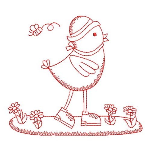 Redwork Easter Chick 2 | OregonPatchWorks