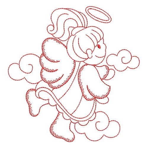 Redwork Little Angels | OregonPatchWorks