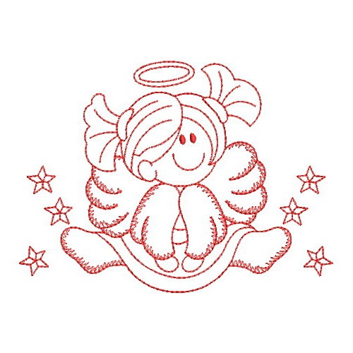 Redwork Little Angels | OregonPatchWorks