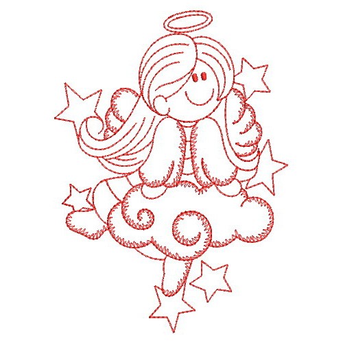 Redwork Little Angels | OregonPatchWorks