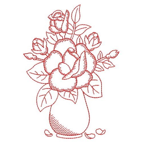 Redwork Roses 5 | OregonPatchWorks