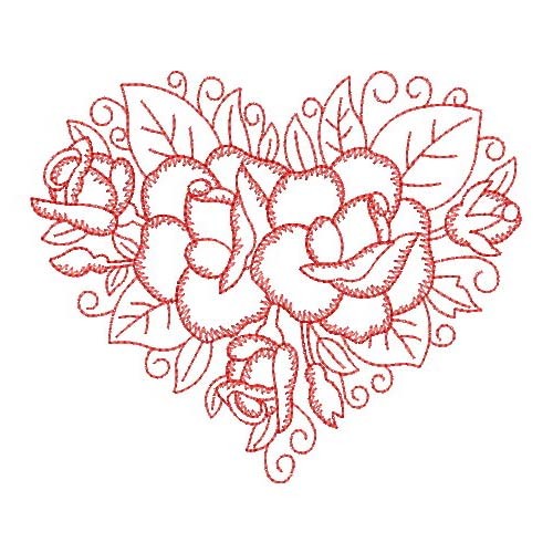 Redwork Roses 5 | OregonPatchWorks