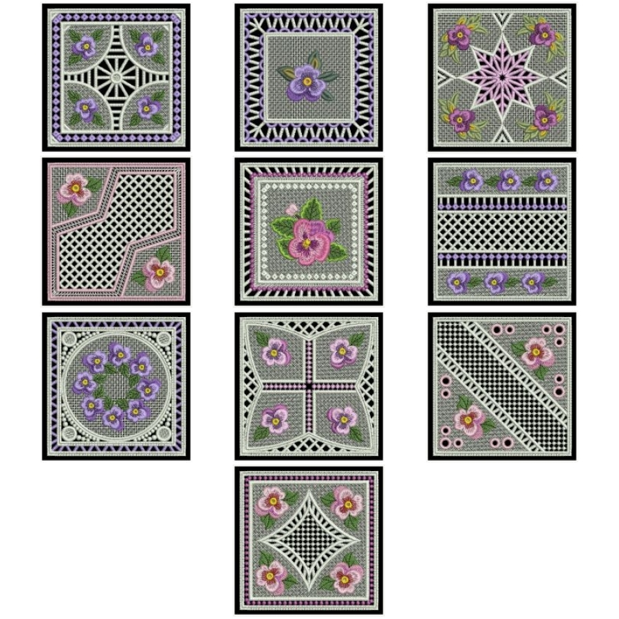 FSL Pansy Doily | OregonPatchWorks