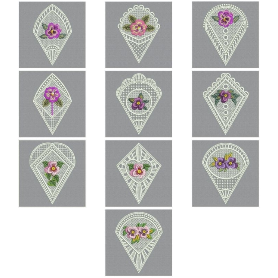 FSL Pansy Doily 2 | OregonPatchWorks