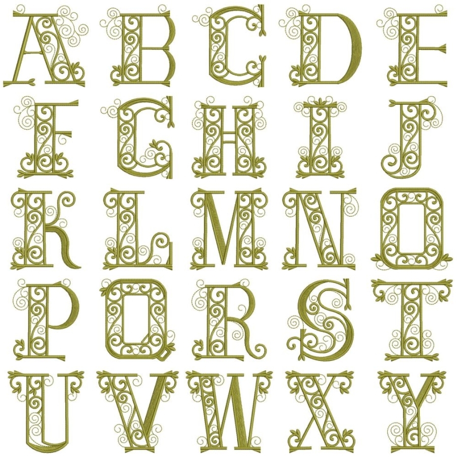 Curly Alphabets | OregonPatchWorks