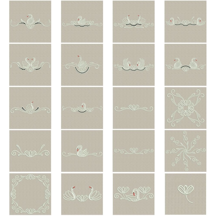 Swan Cutwork | OregonPatchWorks