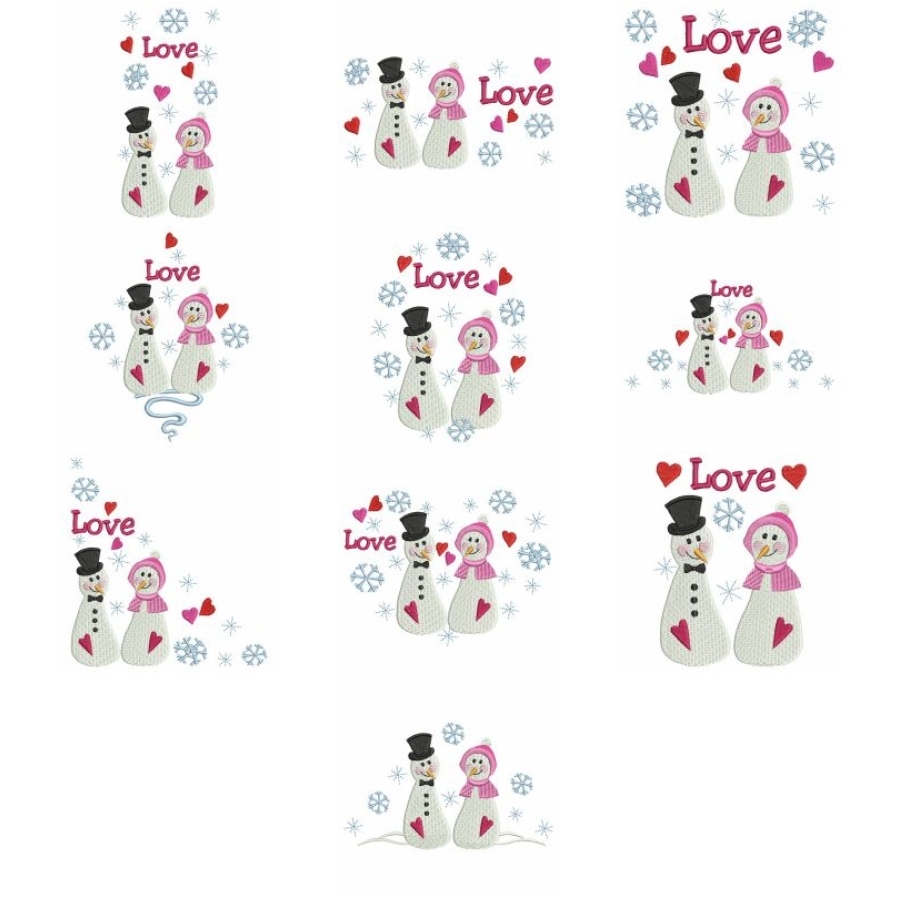 Valentine Snowmen | OregonPatchWorks