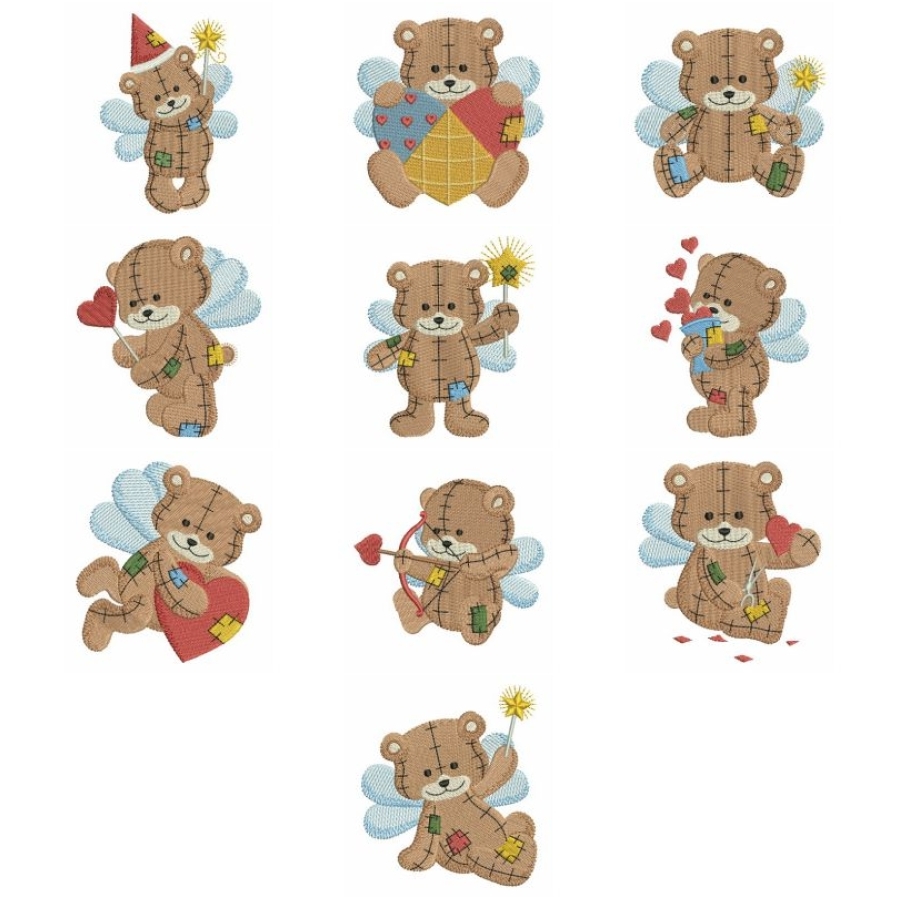 Patchwork Angel Bears | OregonPatchWorks