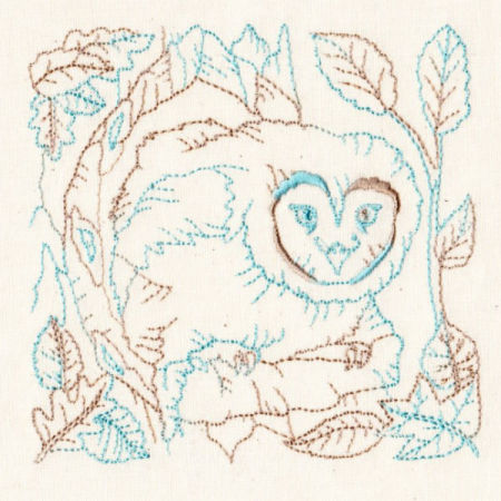 Baby Owls Redwork | OregonPatchWorks